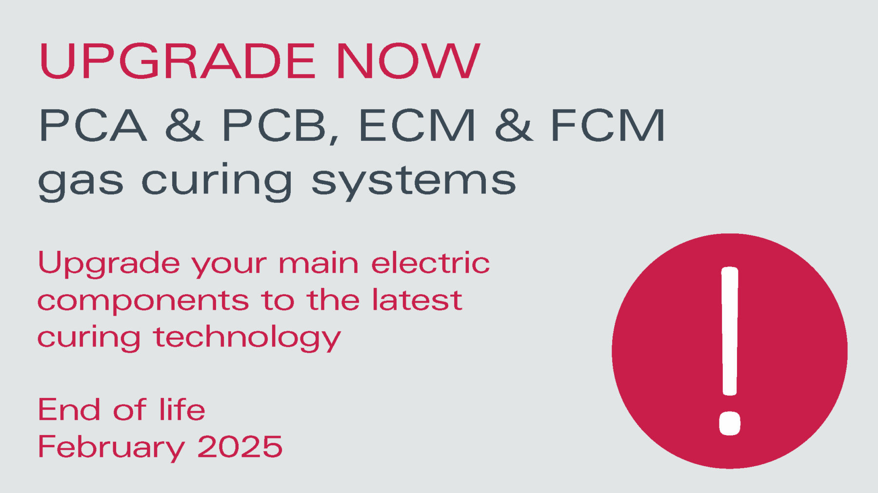 Phase-out PCA, PCB and ECM, FCM gas curing systems – Soudronic Group
